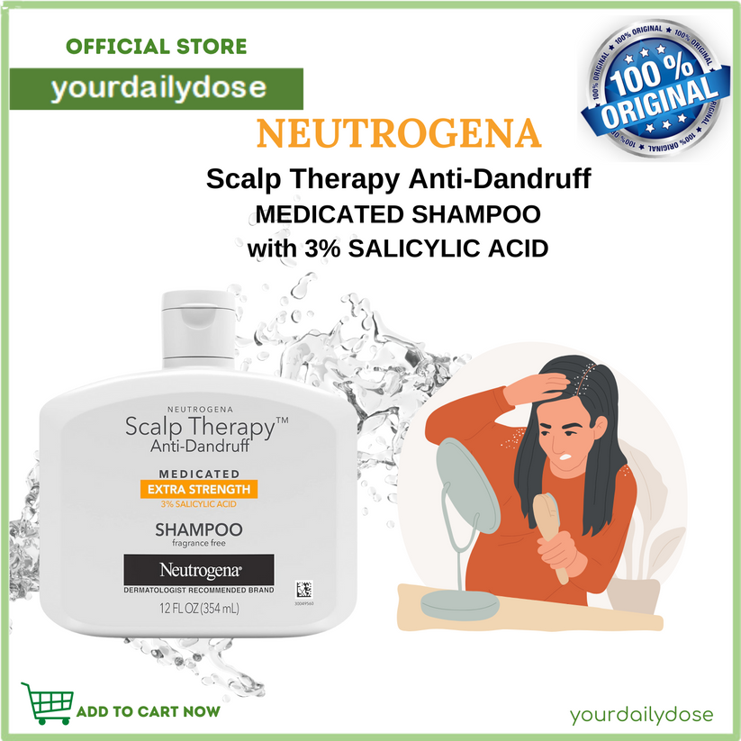 Neutrogena Scalp Therapy Anti-Dandruff Medicated Shampoo with 3% salic ...